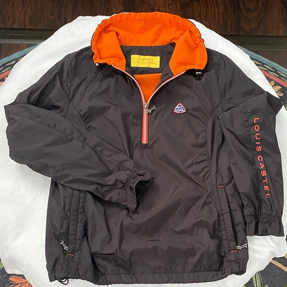 Louis Castel | Jackets & Coats | Louis Castel Black And Orange Utility ...